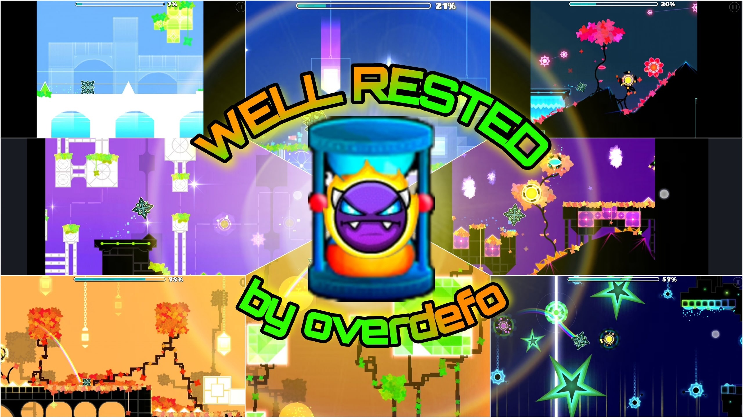 XXL УРОВЕНЬ #3: WELL RESTED by overdefo (Easy Demon) | Geometry Dash