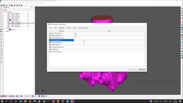 Investment Casting Simulation
