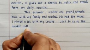 How I spent my summer vacation essay in English | MY SUMMER VACATION Essay in English | My Holidays