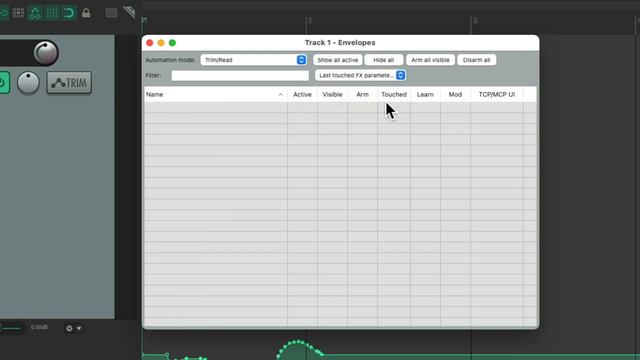 The Envelope Manager in REAPER