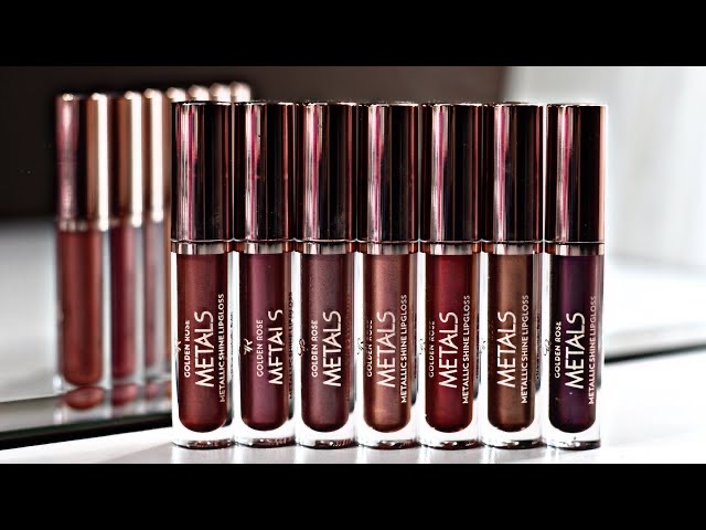 GOLDEN ROSE блески для губ METALS Metallic Shine Lipgloss!