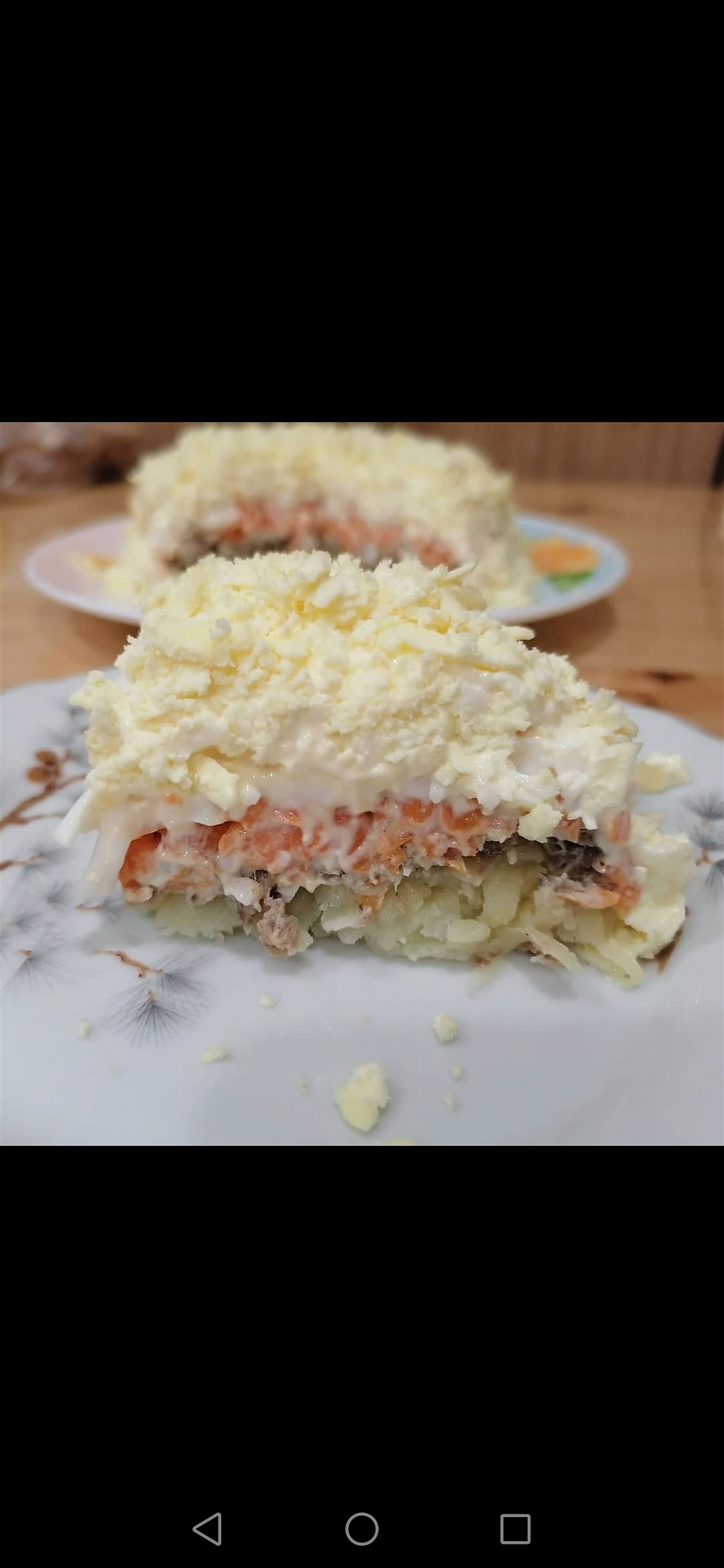 Мимоза с картофелем