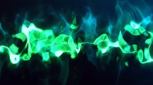Анимированный зеленый абстрактный фон: Жидкий металл