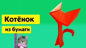 Оригами / Как сделать кошку из бумаги для детей