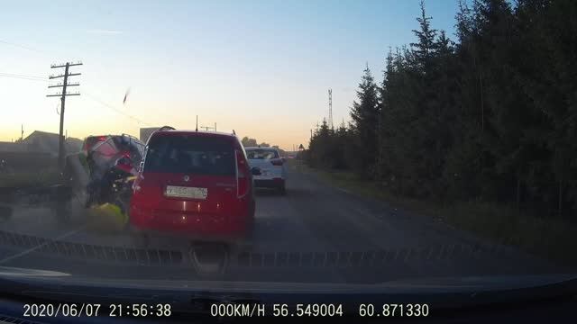 Авария на выезде из Кашино 2020-06-07