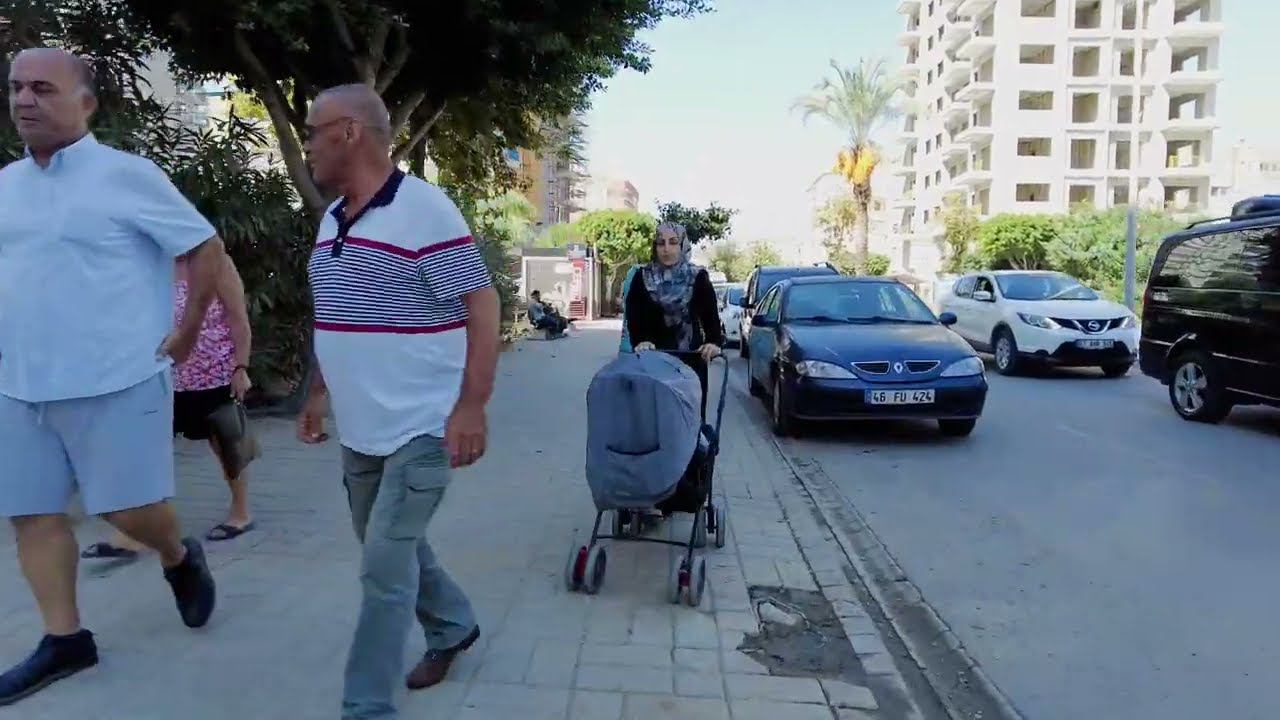 Аланья, пляж Кестель, прогулка по улицам, октябрь 2022. Звуки города.