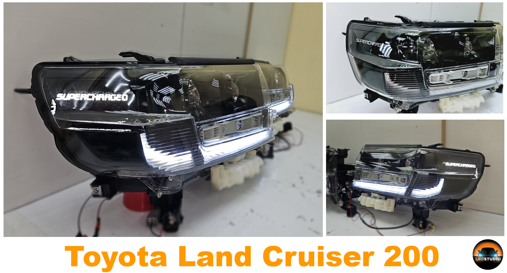 Toyota Land Cruiser 200 QBiled фары светодиодные. Тюнинг ДХО.