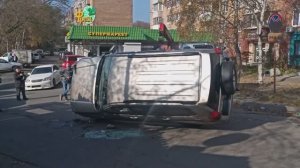 ДТП и пожар на Днепровской.