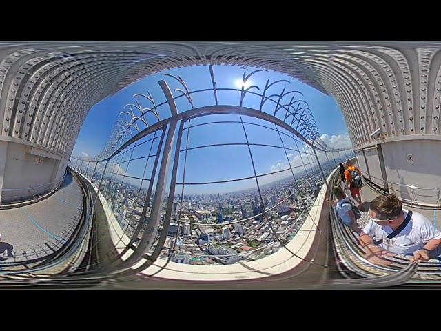 360° Видео Паттайя Май 2018 на экскурсии  (Бангкок Баёк скай на смотровой)