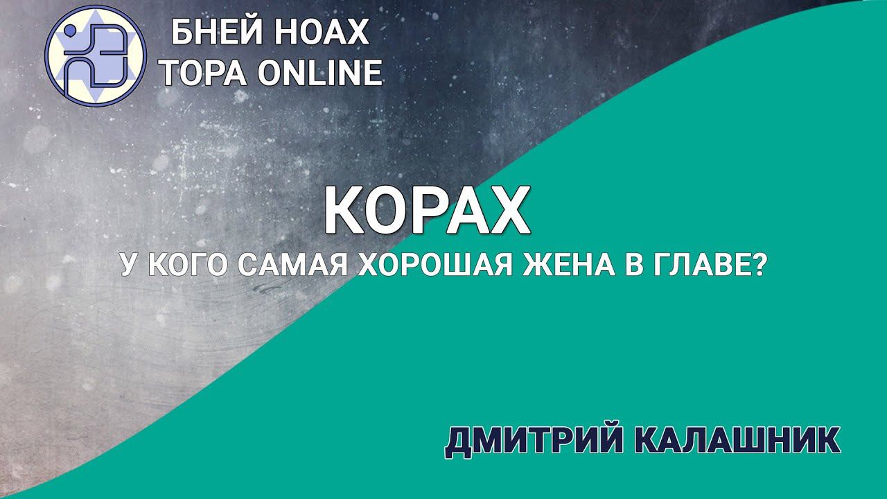 У кого самая хорошая жена в главе? Недельная глава Корах