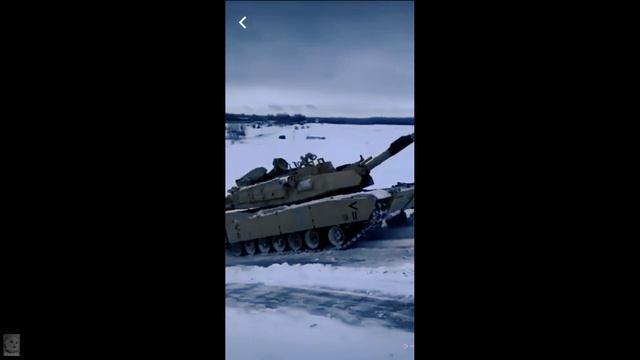 Абрамс в снегу, как корова на льду