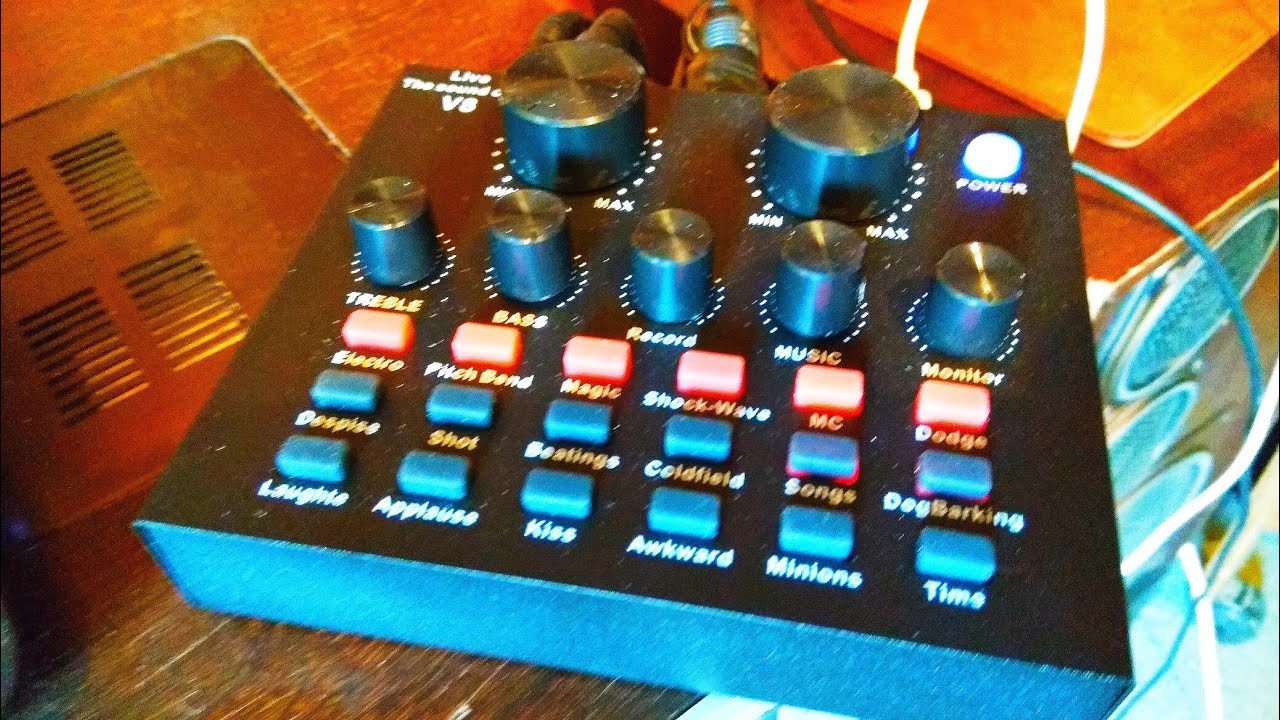 🎫Внешняя звуковая карта для стримминга Live The sound card V8