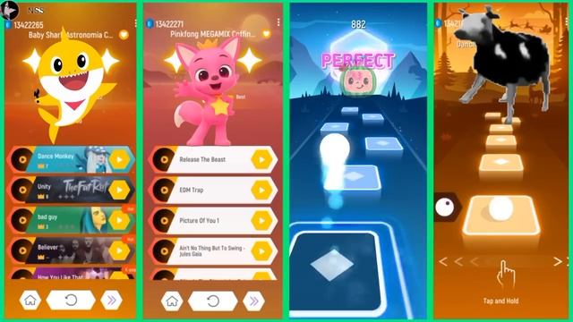 Pinkfong - Baby Shark - Polish Cow - Cocomelon - Tiles Hop EDM Rush(720P_HD).mp4