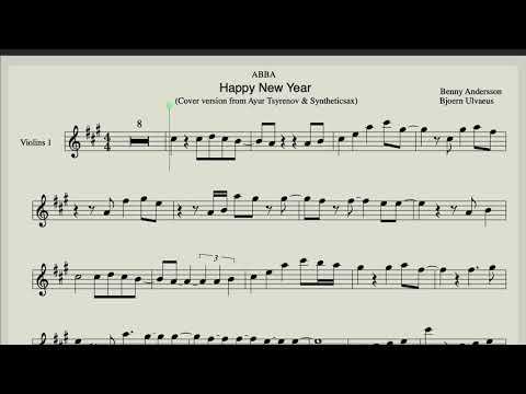Abba - Happy New Year (Violin Sheet Music) Club House Remix Ayur Tsyrenov & Syntheticsax