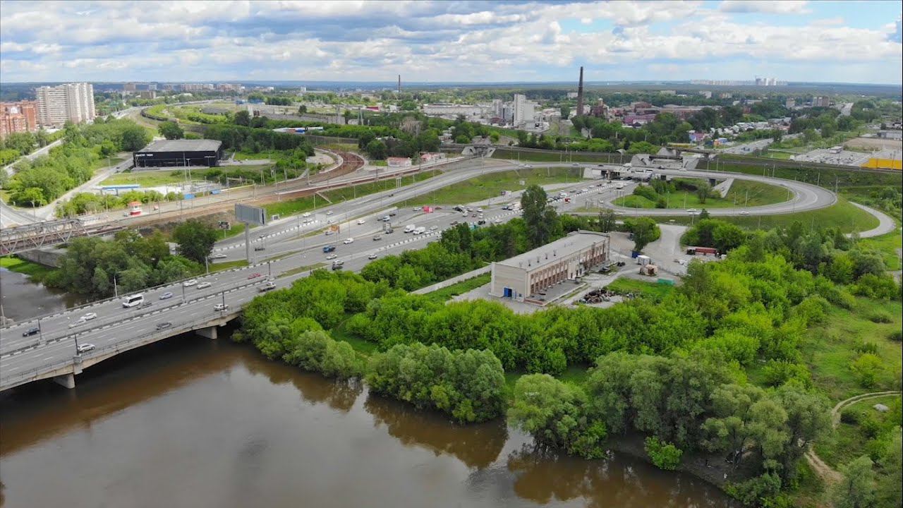 Novosibirsk 4k drone Новосибирск с высоты птичьего полета, Разъезд Иня
