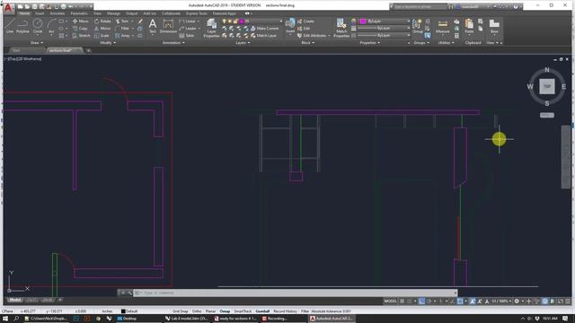 ARCH 230 | Creating 2D Autocad section drawings from a 3D Rhino model ...