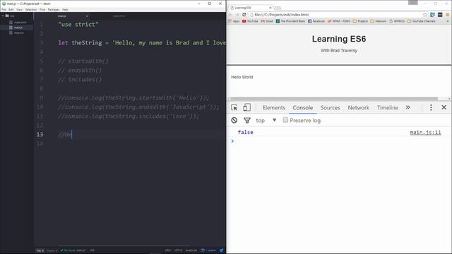 JavaScript ES6 / ES2015 - [06] New String & Number Methods – смотреть онлайн видео от Разработка ...