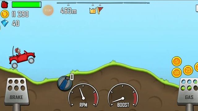 Hill Climb Racing  знакомлюсь  с игрой прокачиваю машину