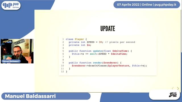 Videogiochi in PHP 👾: dal game loop alle collisioni | Manuel Baldassarri | phpday PUG Edition ...
