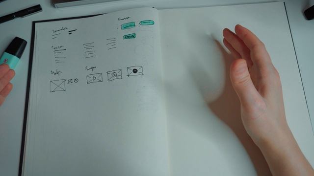 Рисуем заголовок, текстовый блок, изображение, видео, списки, кнопку