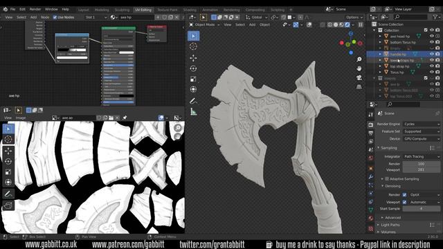 Axe - Detailed Game Objects -  P19 -  Cavity Maps  in Detail