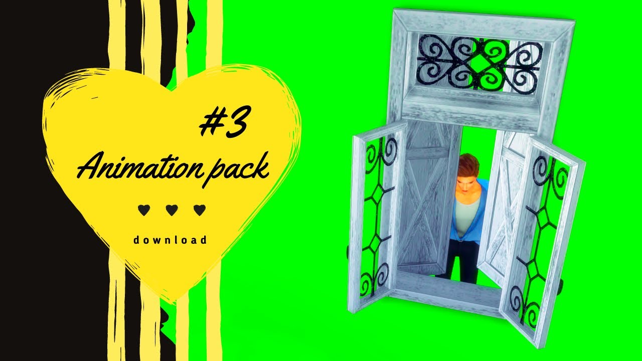 Анимация с окном sims 4