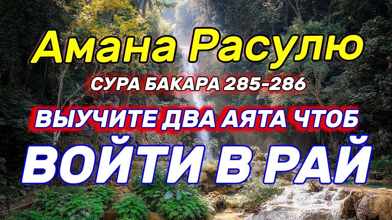 ПРЕКРАСНОЕ ЧТЕНИЕ СВЯЩЕННОГО КОРАНА СУРА АЛЬ-БАКАРА АЯТЫ 285-286