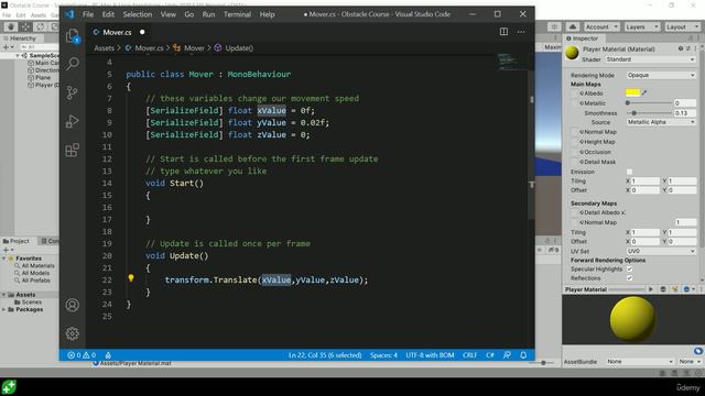 2 - 6 Formatting InputGetAxis