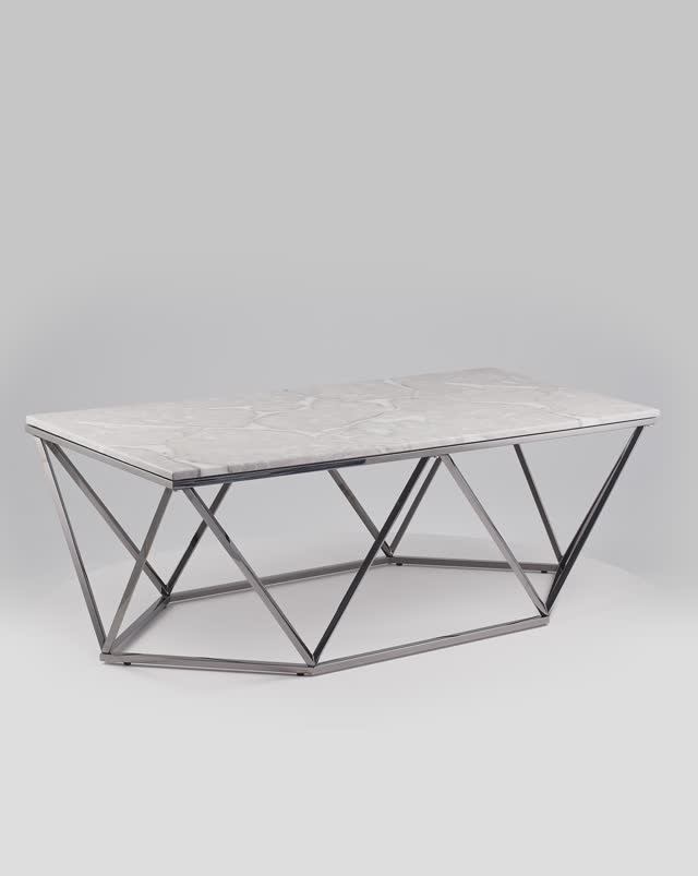 Журнальный столик Авалон 122*66. Журнальный стол со столешницей из искусственного мрамора