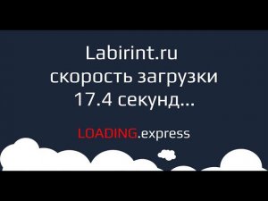 22. Labirint.ru — прямой эфир про измерение скорости загрузки сайтов от loading.express.