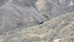 Two F-117s (and many other jets) Flying Low Level in the Sidewinder