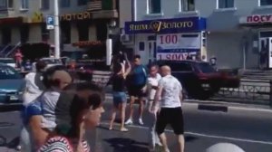 Разборки с велосипедистом на дороге