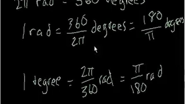 Radian and degree | Unit circle definition of trig functions ...