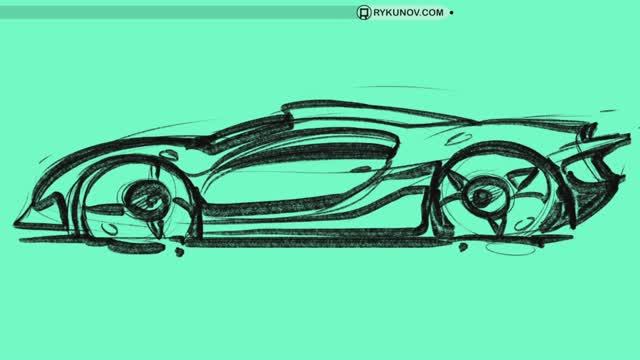 Эскизы суперкаров. Три дизайна для рисования.
