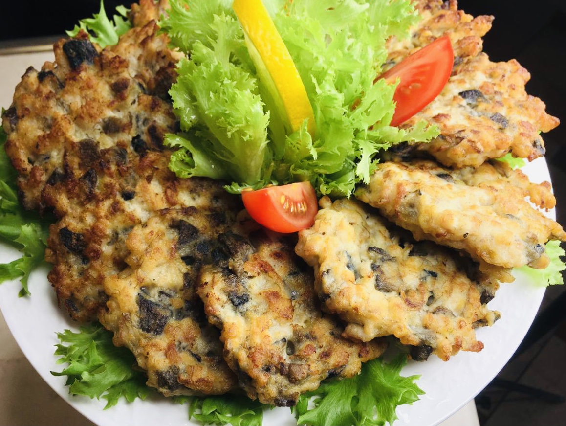 Оладушки из кальмаров  на рисовой муке ?