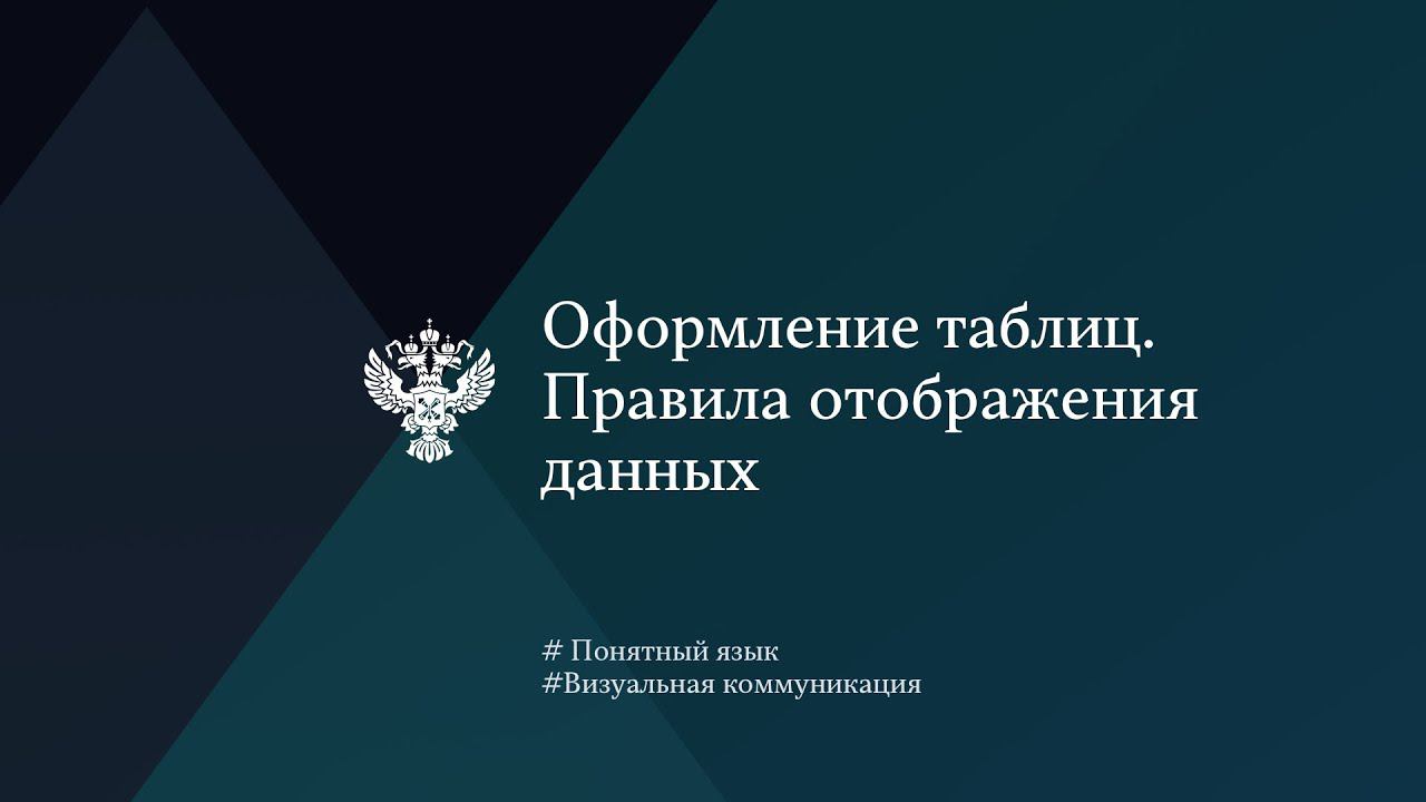 Таблицы. оформление данных