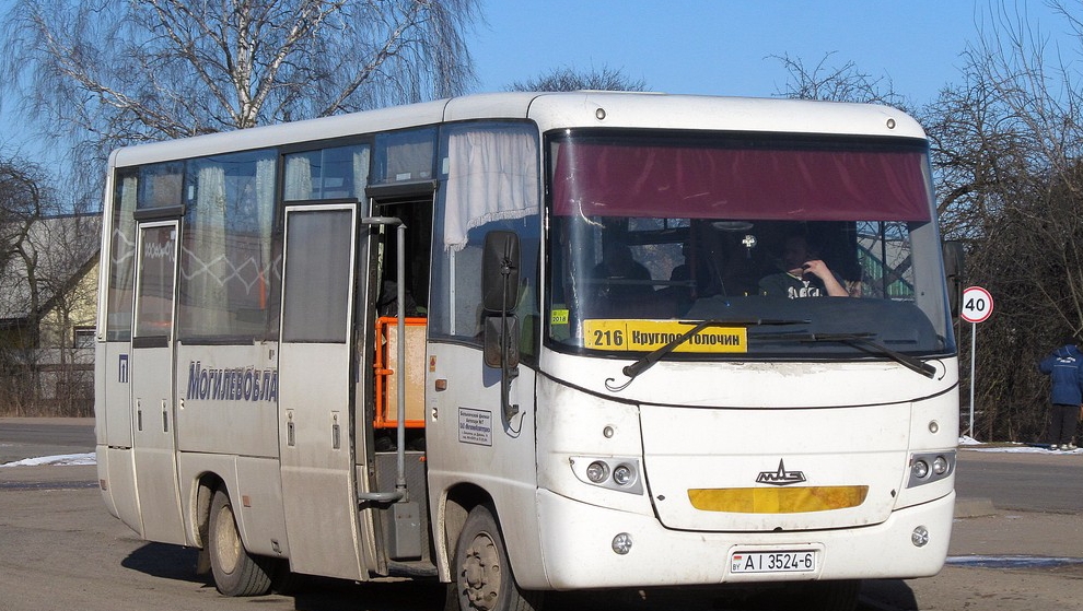 Автобус Круглое МАЗ 206.086 АК 2705-6 Маршрут 216 ЖД Толочин - Круглое