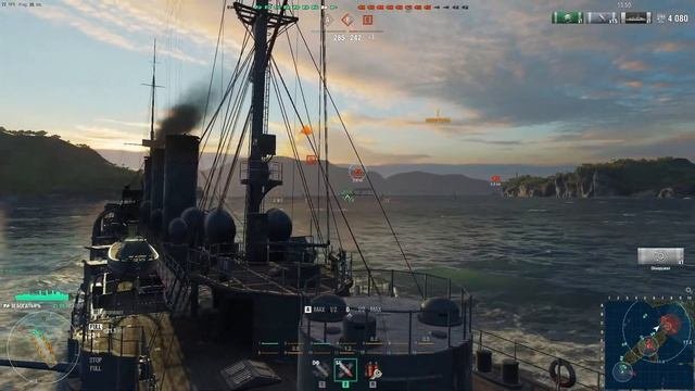 Играем в World of Warships.