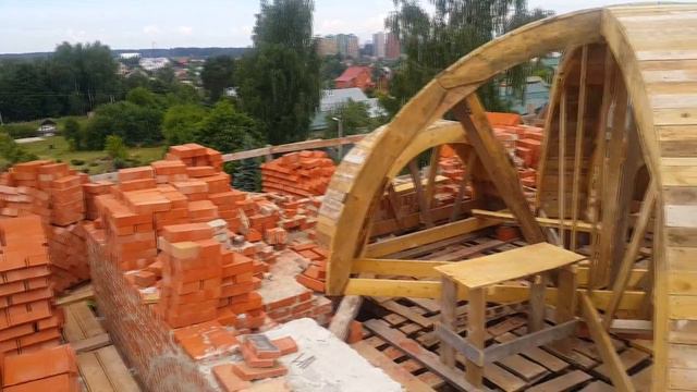 Стройка Покровского храма д Рузино Июнь 2018