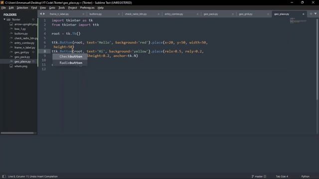 PYTHON TKINTER GUI SIMPLIFIED - The Place manager - смотреть видео ...