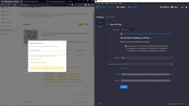Creating & Connecting a Binance API key to Tealstreet – смотреть онлайн видео от Python ...