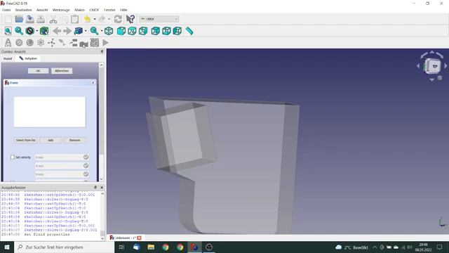 Freecad CfdOF Tutorial 8 Simulation of a flow with 2 Phasis