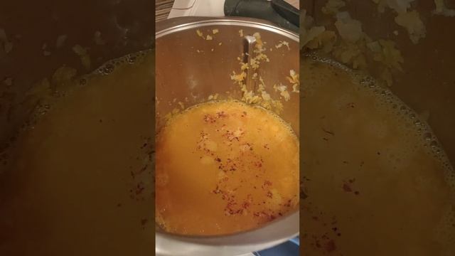 Тыквенный крем - суп с креветками. Полное видео на моем Ютуб канале