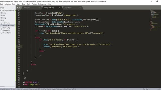 PHP Signup with OTP Email Verification System - OTP Verify (Part 4) – смотреть онлайн видео от ...