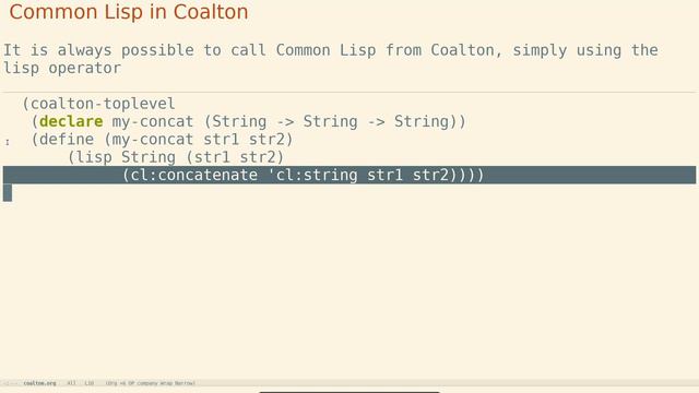 HaskellLike Type System In Common Lisp With Coalton