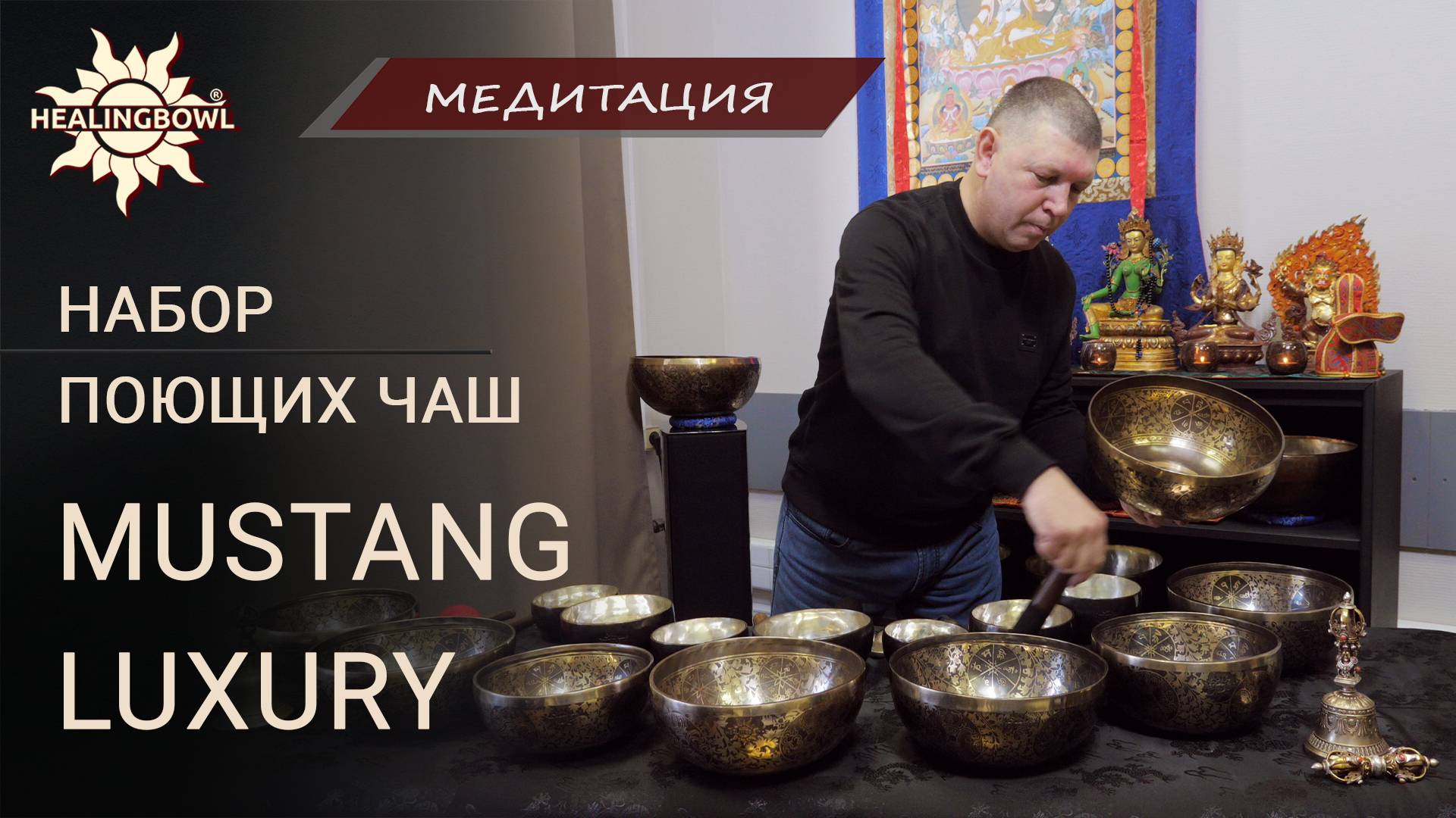 Медитация c набором Поющих чаш Mustang Luxury - Поющие чаши Купить
