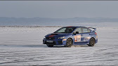 Subaru WRX STI мчит по льду озера Байкал