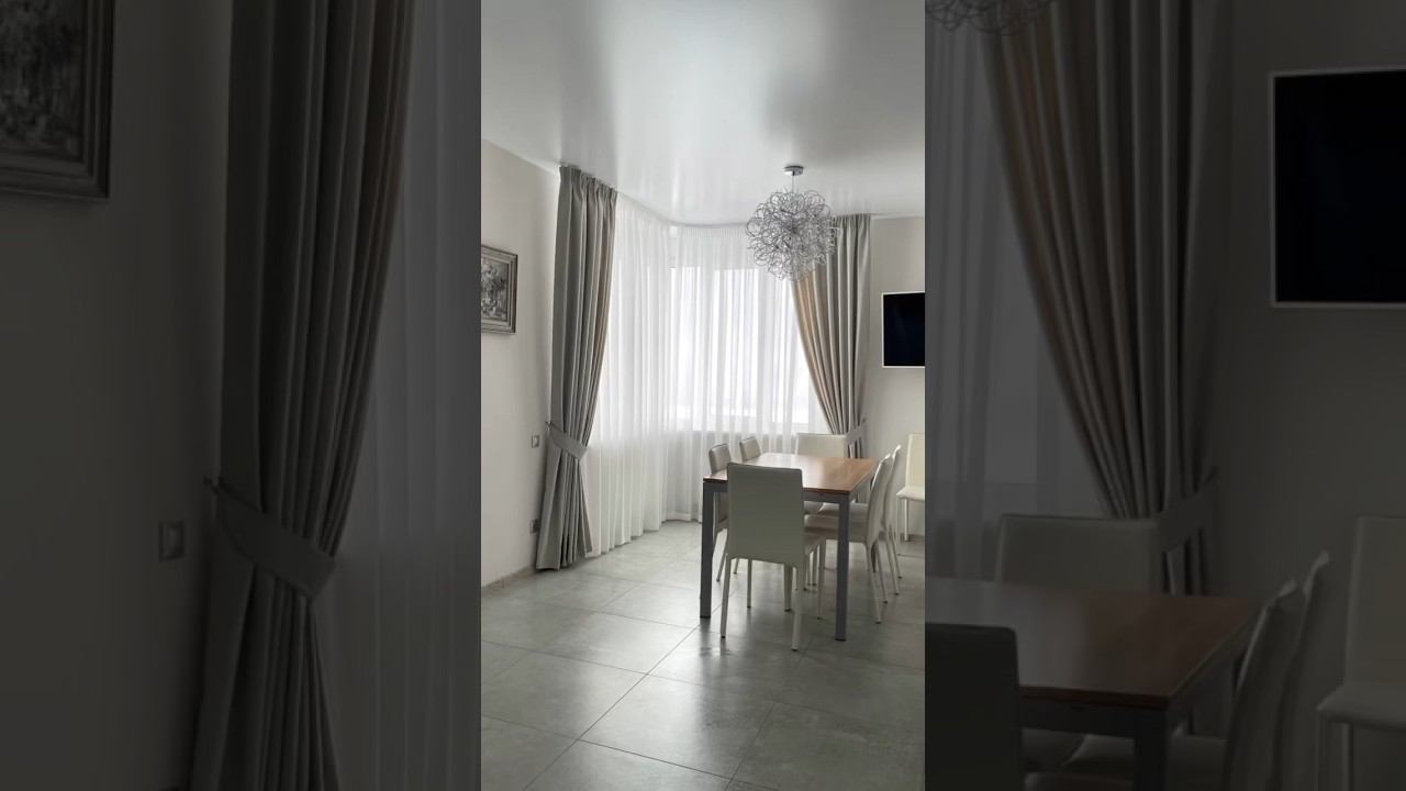Тюль и портьеры из жаккарда в современную кухню #тюль #шторыназаказсамара #дизайнинтерьера