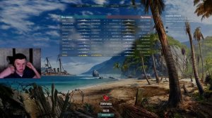 Стрим: WoWS - Качаем Гневного и фармим