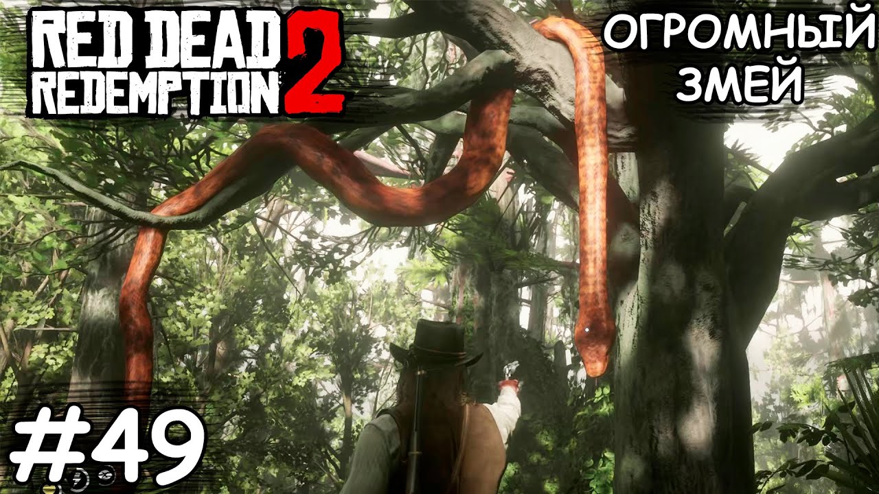 Осматриваем огромную змею - Red Dead Redemption 2 #49